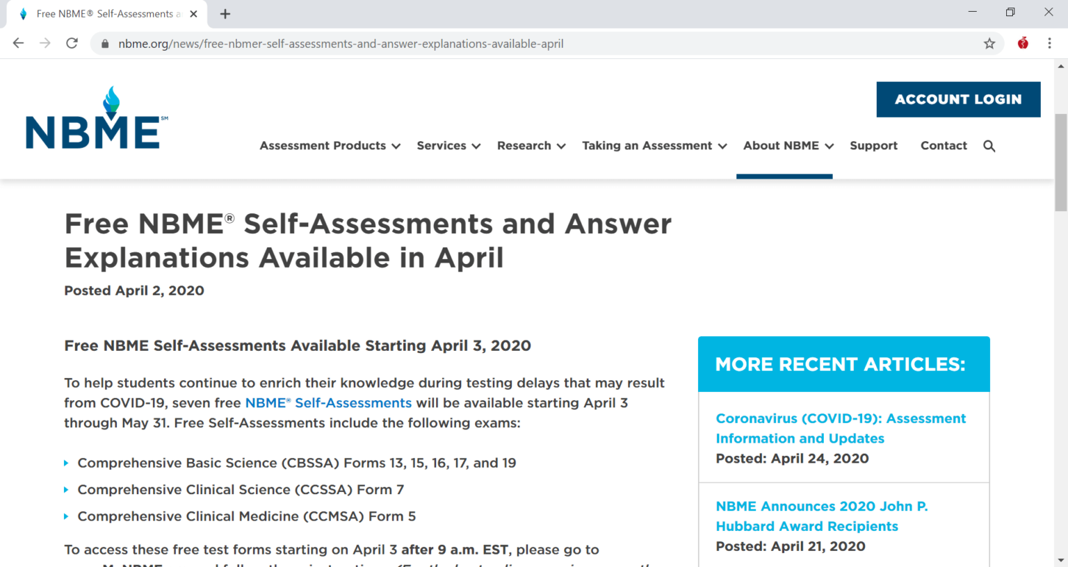 NBME Updates: Free Assessments & Explanations - Elite Medical Prep